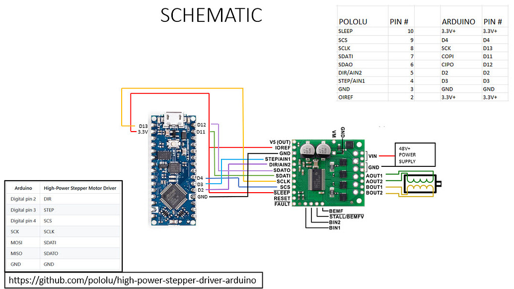 Pololu 36v4 Stepper Motor Driver W Arduino Nano Every Robotics Arduino Forum