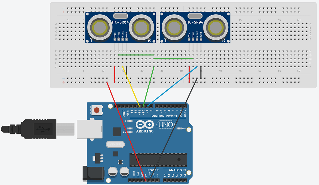 Can only measure distance from one ultrasonic sensor [solved] - Sensors - Arduino Forum