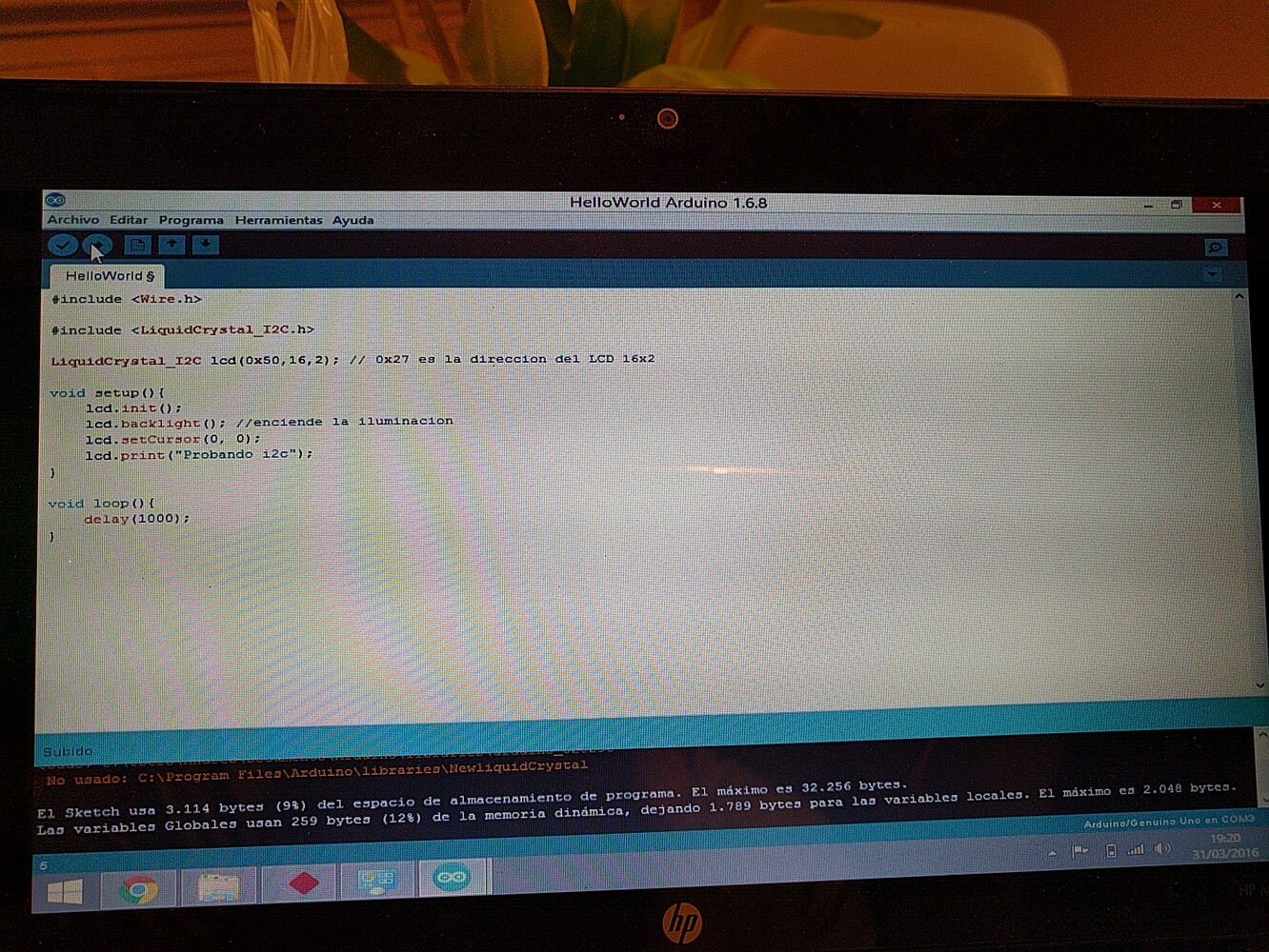 Display lcd i2c caracteres extraños - Software - Arduino Forum