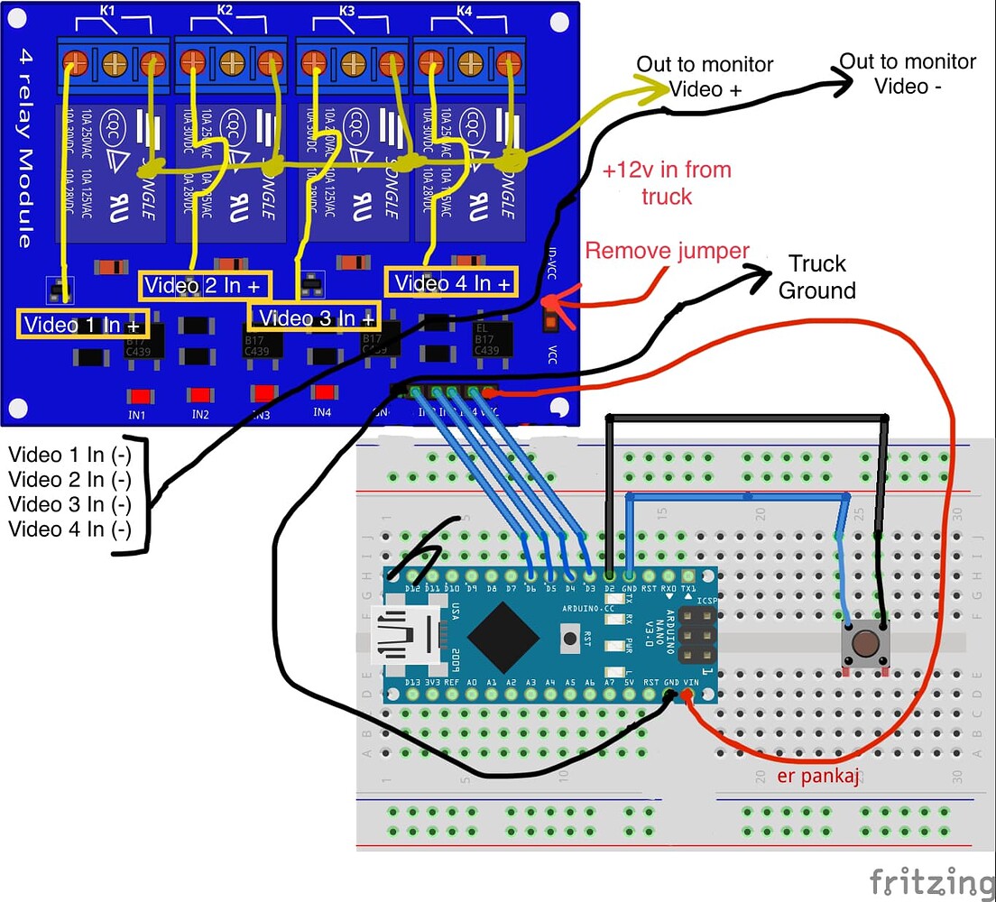 Composite video switch with a momentary switch - General Electronics ...