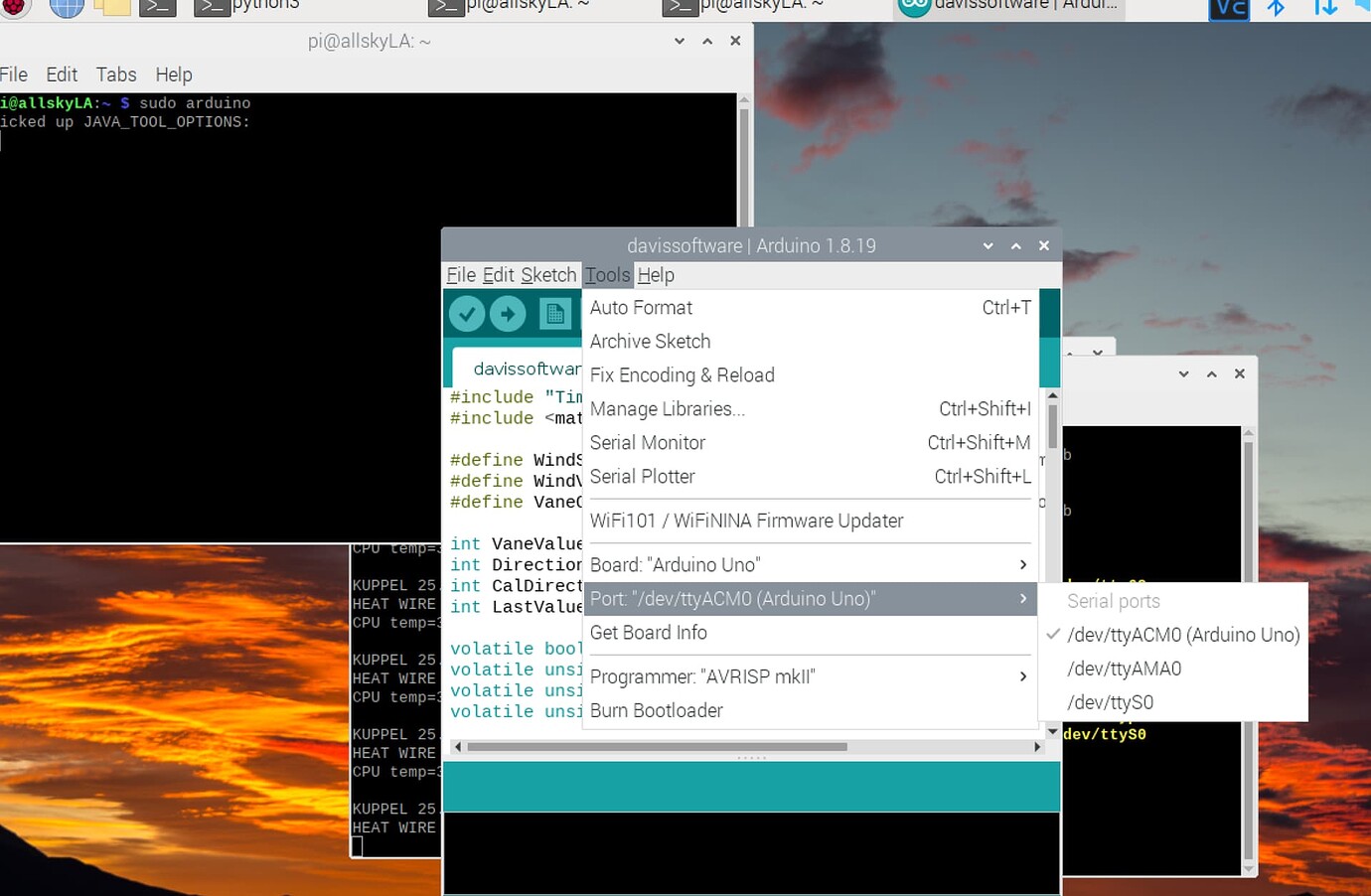 Raspberry Arduino tyyACM0 vs tyyAMA0 - IDE 1.x - Arduino Forum