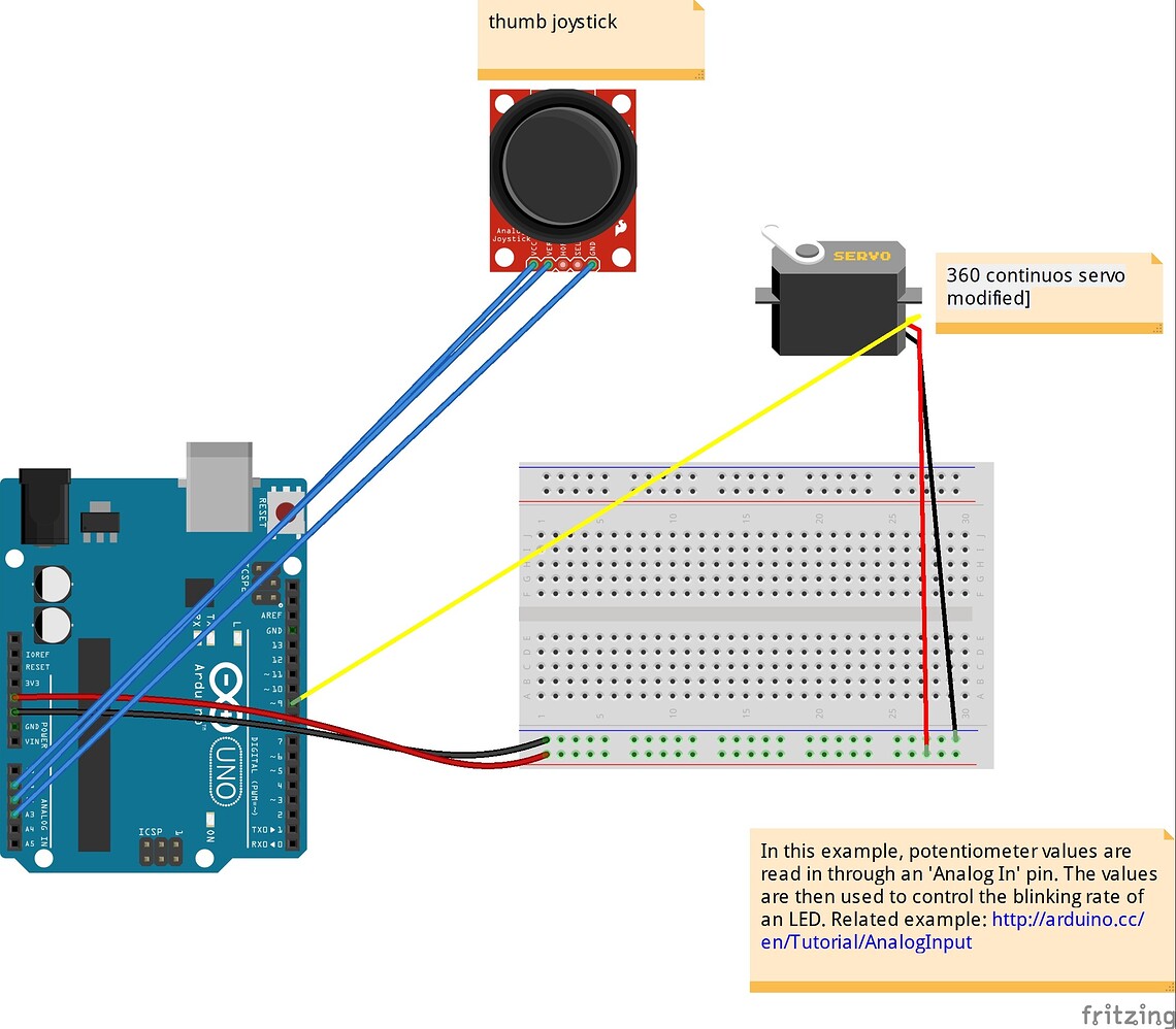 continuos servo+joystick+potentiometer? - Programming - Arduino Forum
