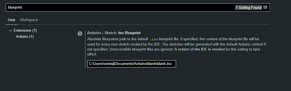 IDE randomly wiped settings and now won't let me change the blueprint sketch - IDE 2.x - Arduino ...