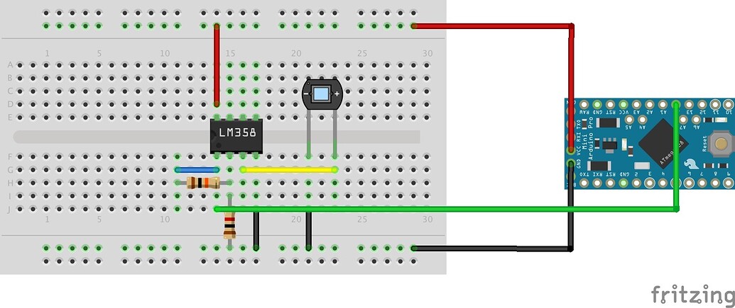 Mesuring light intensity using photodiode and op-amp - Sensors ...