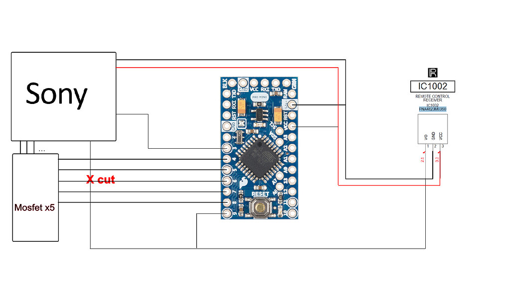 [Solved] Interfacing an arduino between an IR receiver and a PCB ...