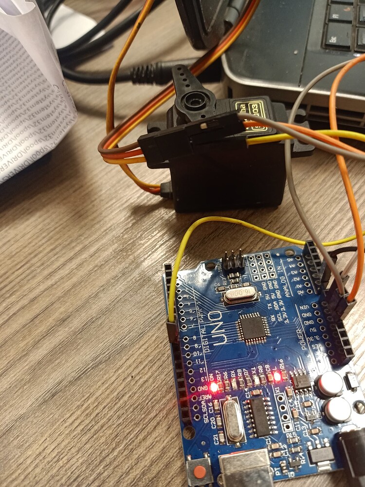 Want to add a code to control the servo motor when the constant DC ...