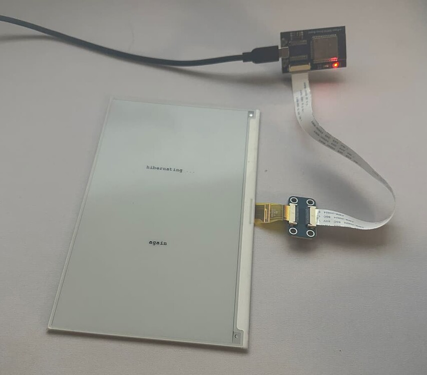 Waveshare 7.5in E-Ink Display not displaying example code with ESP32 Driver Board for me ...