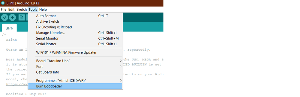 Unable to burn bootloader with Atmel-ICE in Arduino IDE 1.8.13 - Uploading - Arduino Forum