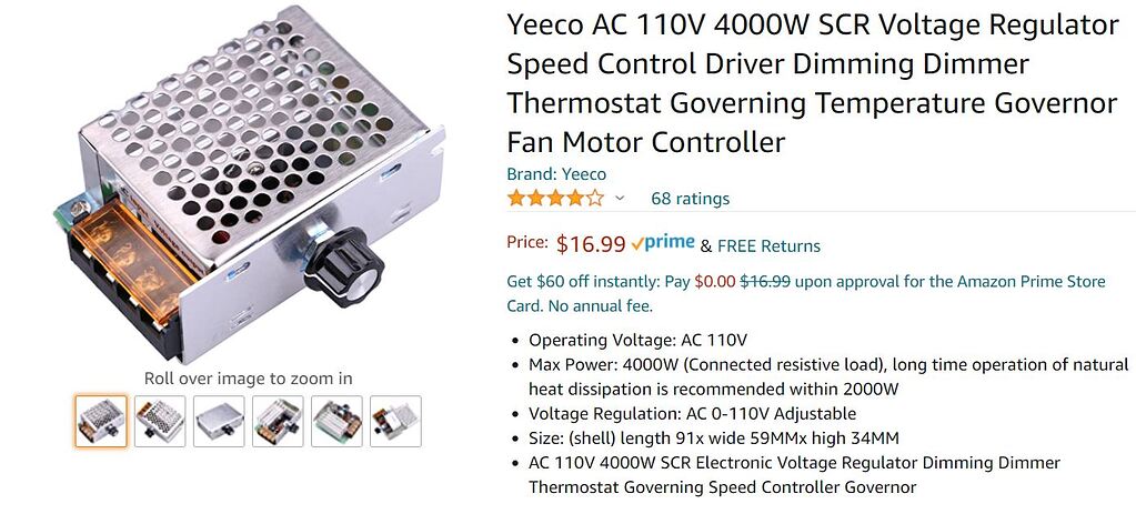 Limiting Amp Draw to 1500w Heating Element - General Electronics ...