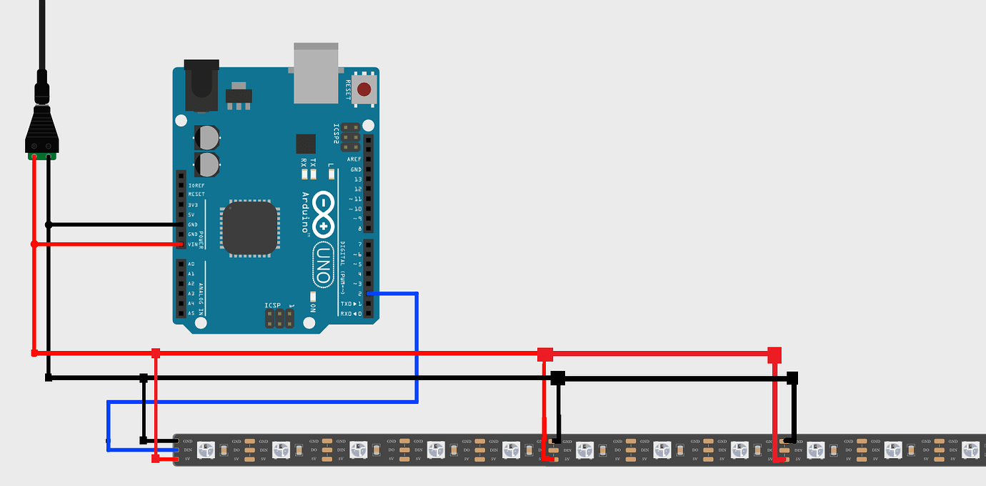 Long Runs Of Individually Addressable Led Strips Without Power Injection General Guidance