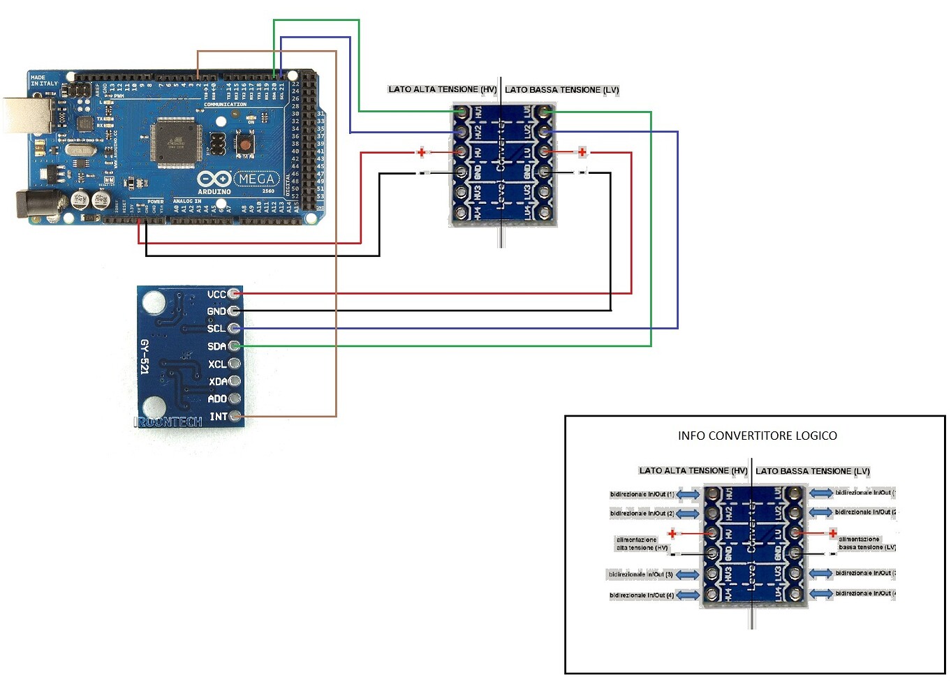 Schema collegamento Arduino MEGA2560 + level shifter + MPU6050 - Generale - Arduino Forum
