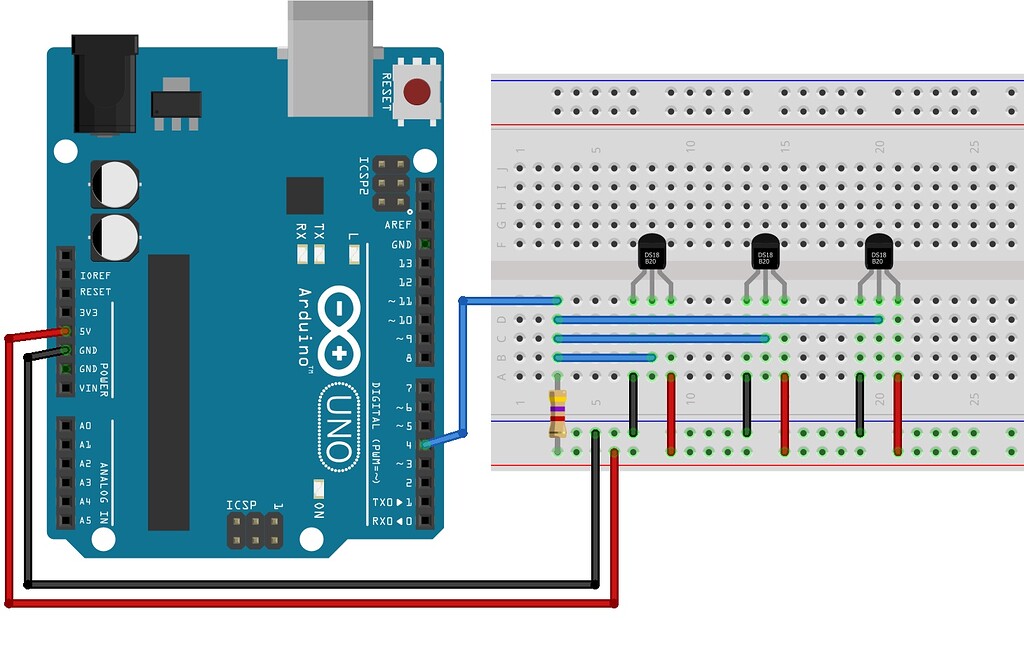 Can keep multi DS18b20 in sequence after replace one? - Sensors - Arduino Forum