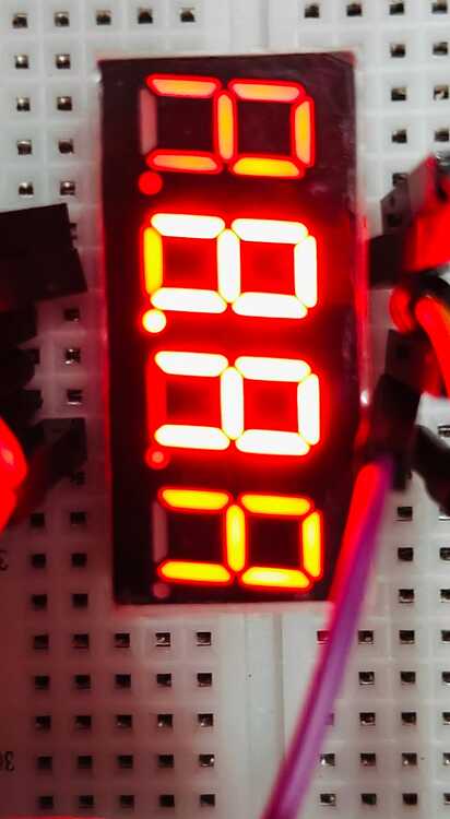 Malfunctioning 4-digit,7 segment display - LEDs and Multiplexing ...