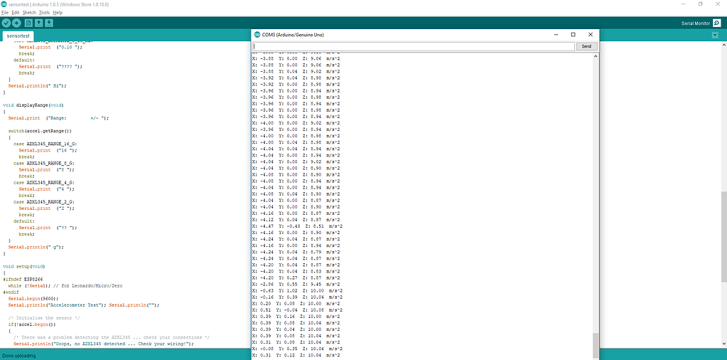 ADXL345+Arduino Uno - General Guidance - Arduino Forum