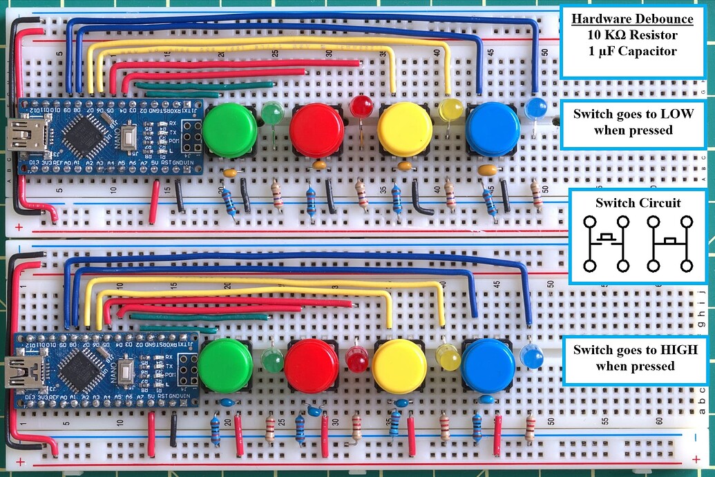 Hardware debounce a switch (2 types) - General Electronics - Arduino Forum