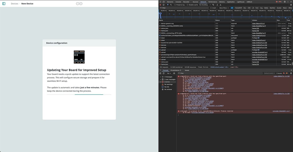 Can't add new OPTA to Arduino Cloud - Cloud IoT - Arduino Forum