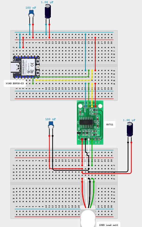 Erratic Readings from HX711 with XIAO ESP32-C3 Despite Using Capacitors - Sensors - Arduino Forum