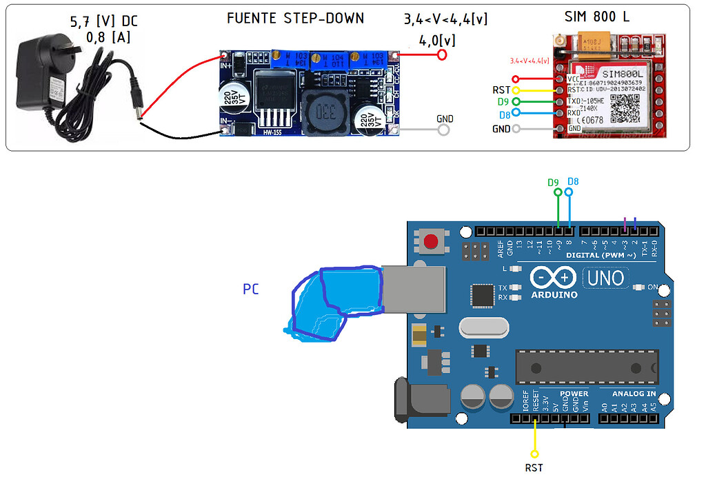 SIM800L: No titilea al arrancar. - Hardware - Arduino Forum