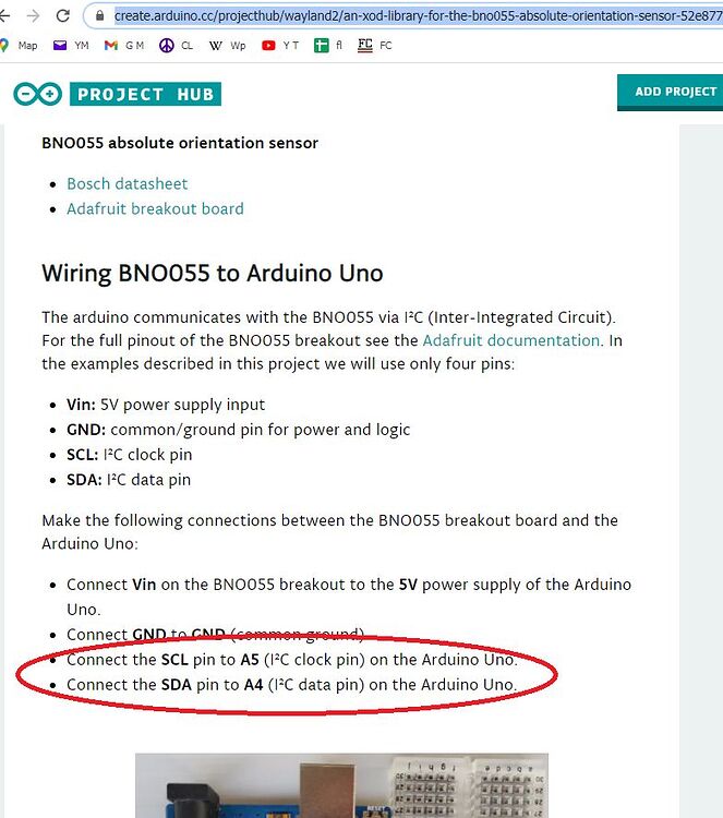 Using BNO055 : reassign A4 and A5 to something else - General Electronics - Arduino Forum