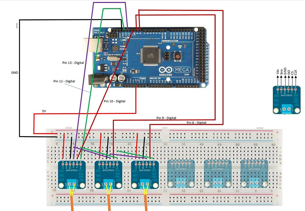 Connecting multiple k-type thermocouples via MAX31855 to an Arduino - General Guidance - Arduino ...