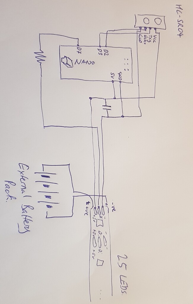 Help please - changing LED pattern with ultrasonic sensor - General ...