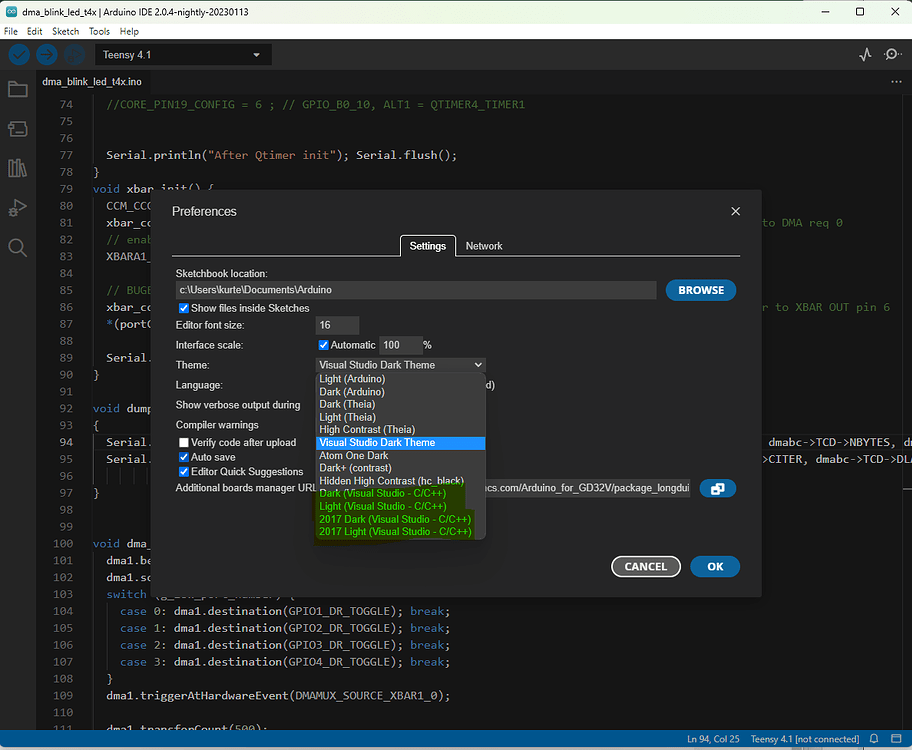 Personal themes - IDE 2.x - Arduino Forum