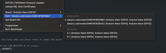 Cant Upload To More Than 1 Nano Esp32 Dfu Util More Than One Dfu
