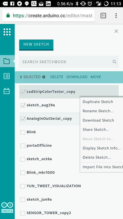 Can I download sketchbook from web editor, or sync up local sketches ...