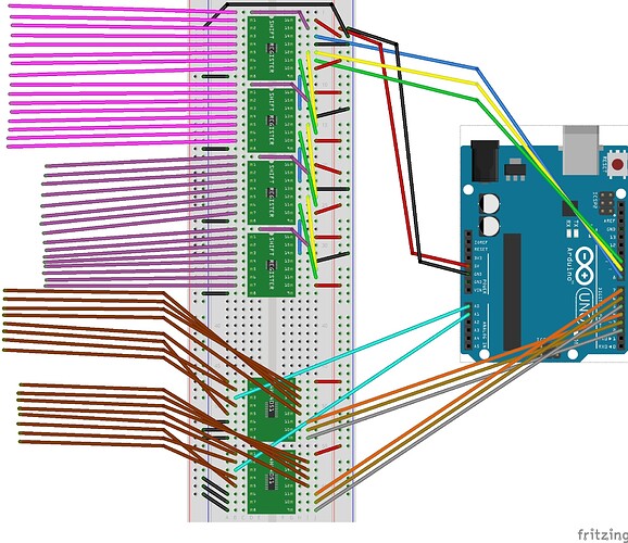 soil moisture sensors and watering system using shift registers and ...
