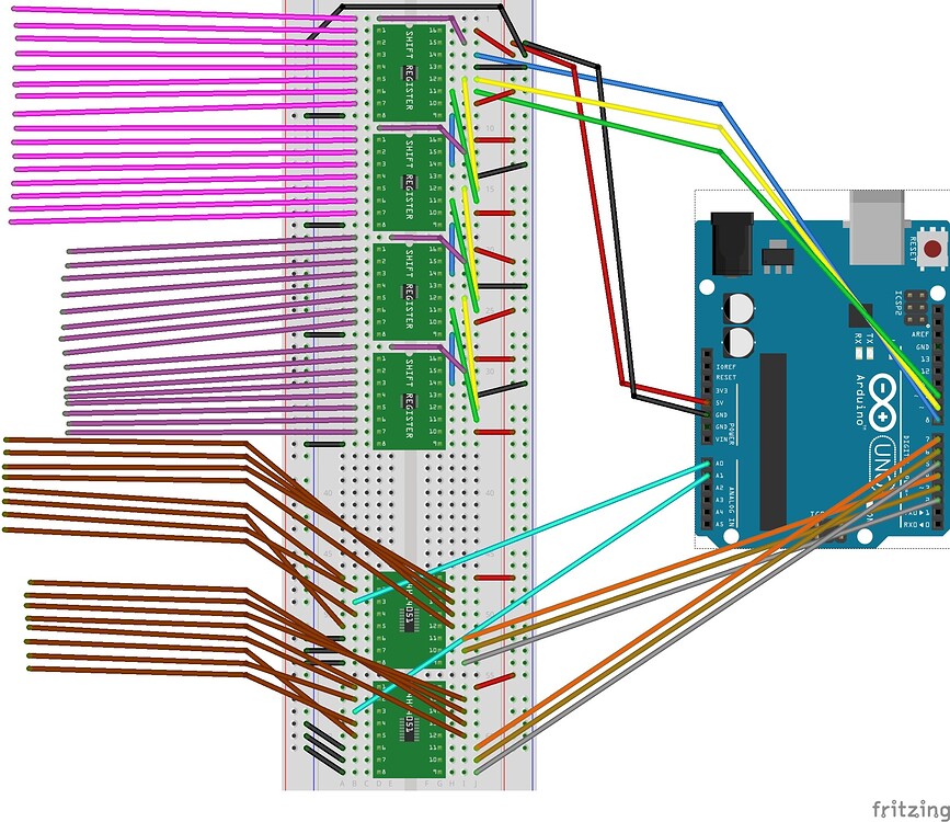 soil moisture sensors and watering system using shift registers and ...