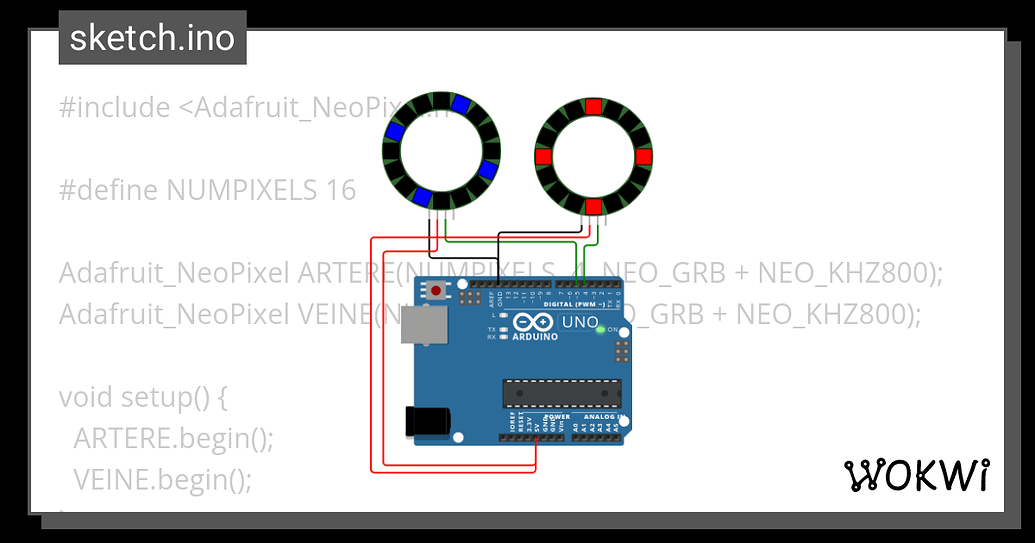 Neopixel TheaterChase with 2 strip (one in reverse) - Programming - Arduino Forum