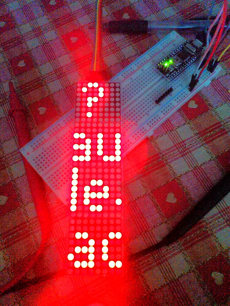 max7219 module (4x 8x8 Leds) - LEDs and Multiplexing - Arduino Forum