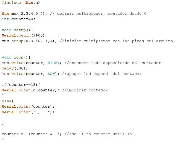 CD74HC4067 + Arduino Module Programming - Español - Arduino Forum
