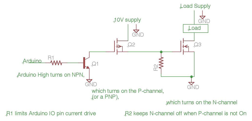Driving multiple n-channel mosfets with a single npn transistor ...