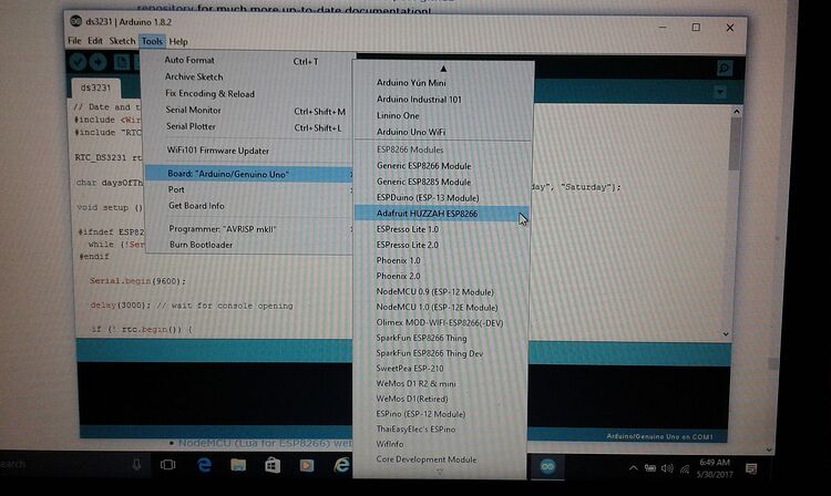 HUZZAH and Arduino IDE - 3rd Party Boards - Arduino Forum