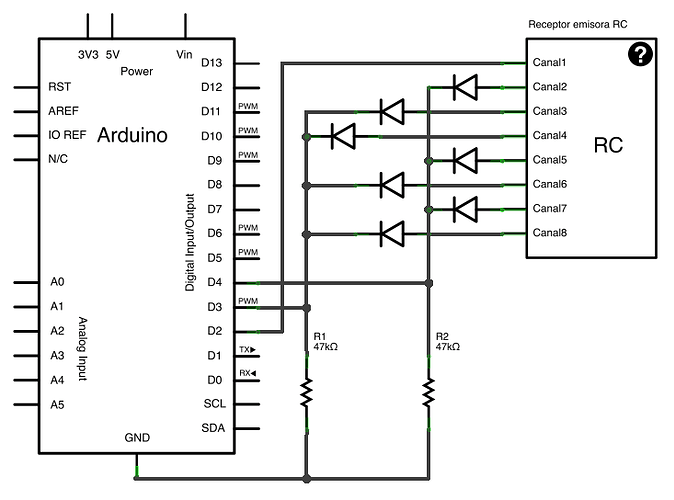interpreting and modifying signals from an RC transmitter receiver ...
