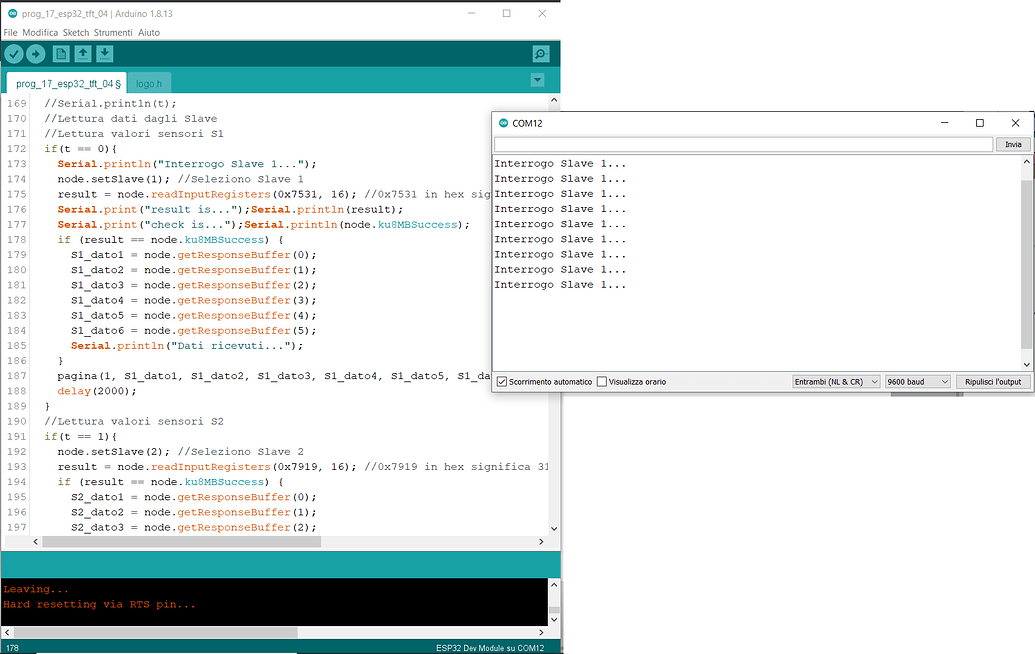 Modbus Communication Via Max485 Between Esp32 As Master And Arduino