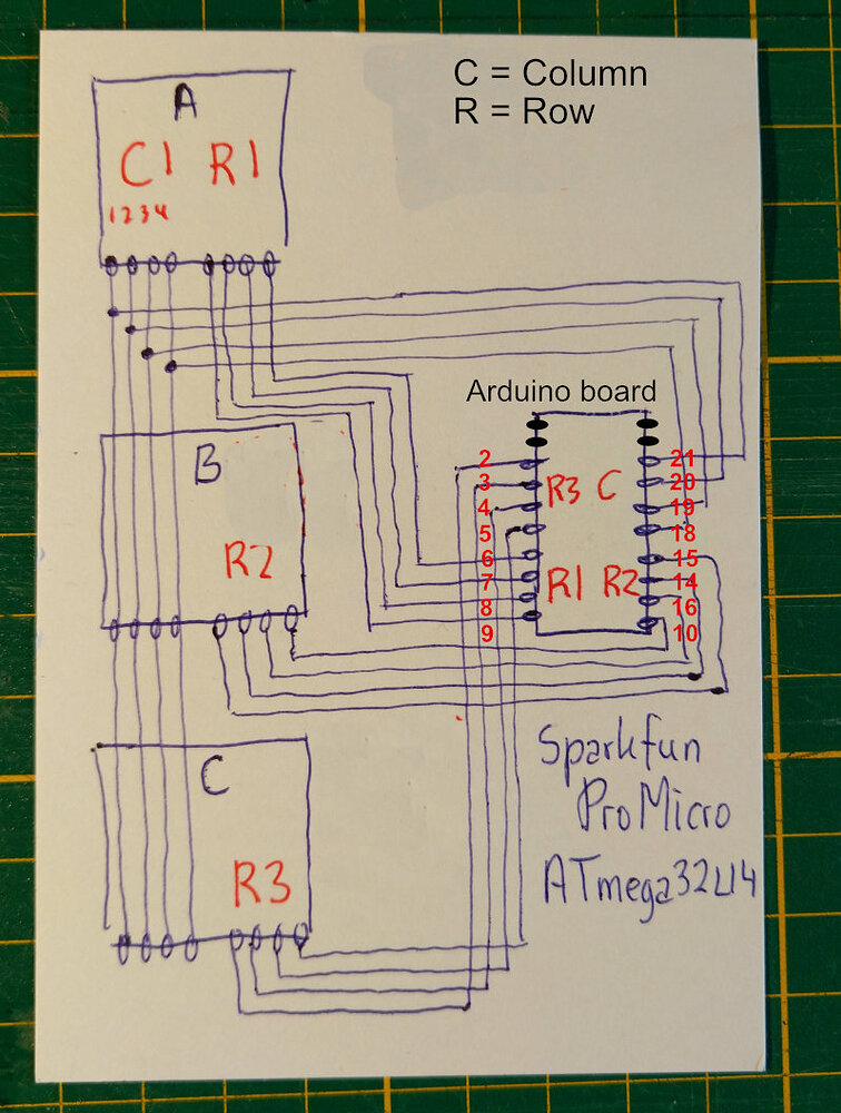 keypad 12 rows x 4 columns only works with 10 rows - Programming ...