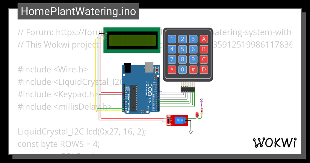Home plant watering system with LCD and keypad - an issue with multiple ...