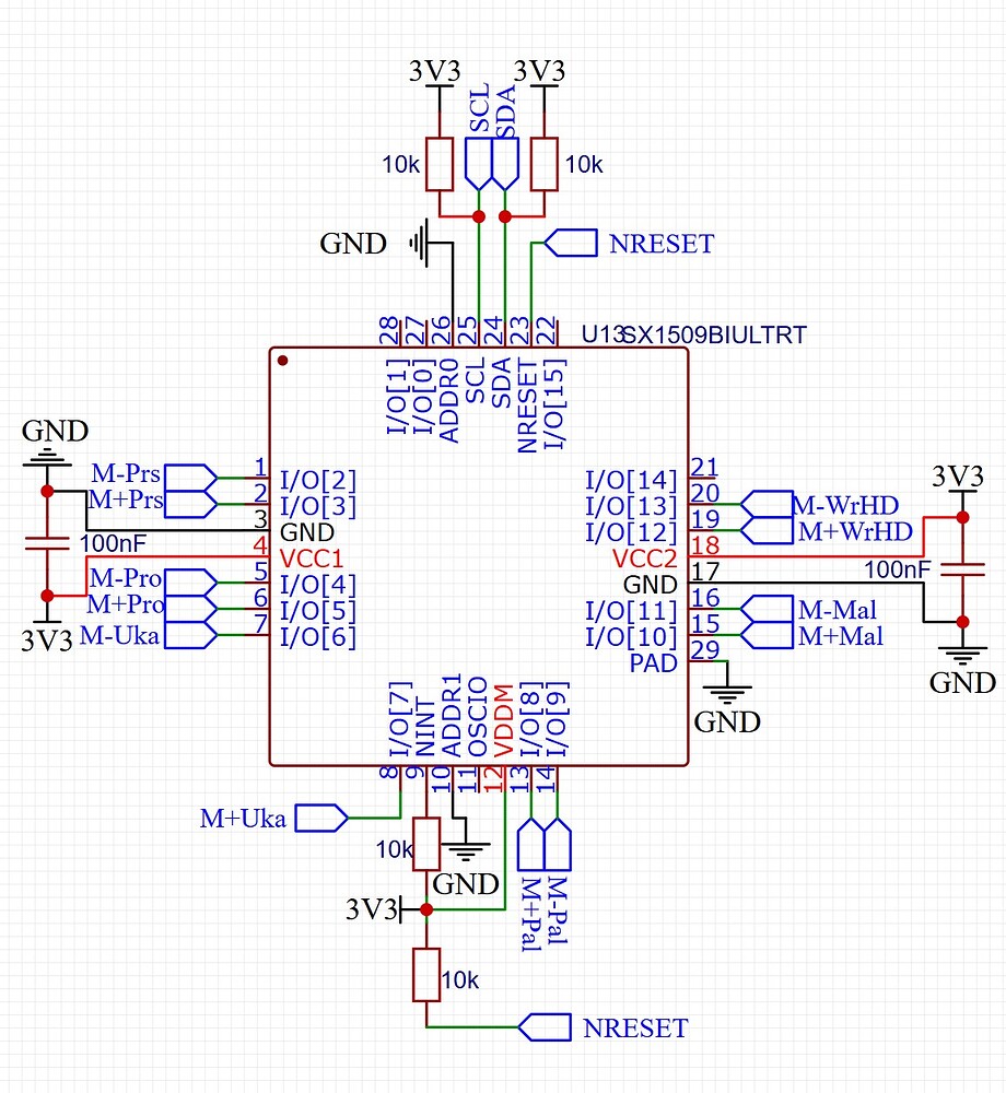 Help with SX1509 multiplexer - LEDs and Multiplexing - Arduino Forum
