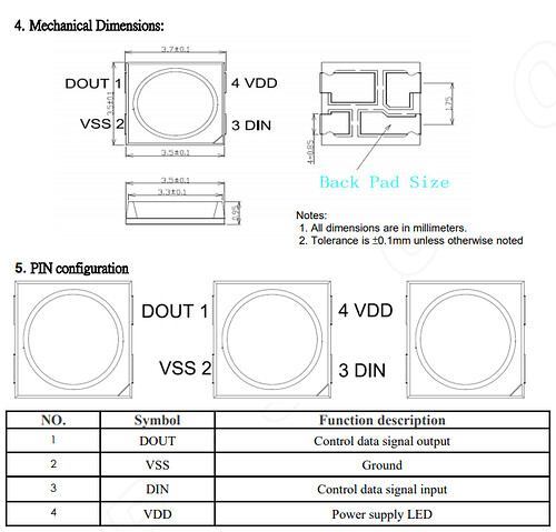 SK6812Mini pinout / Matrix - LEDs and Multiplexing - Arduino Forum