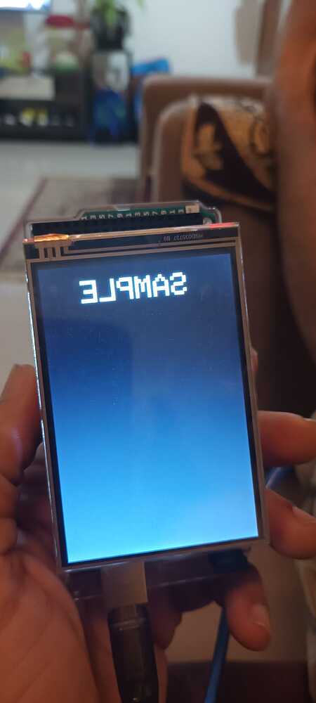 3 5 Tft Lcd Ili9488 Display Is Having Mirrored Text Displays