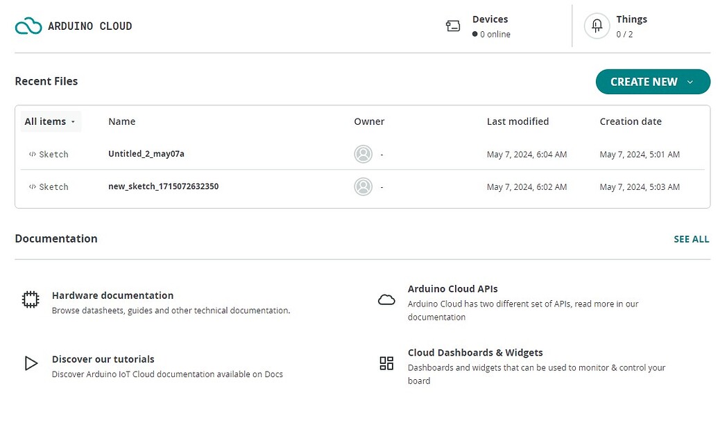 Create Sketch or Thing - Cloud IoT - Arduino Forum