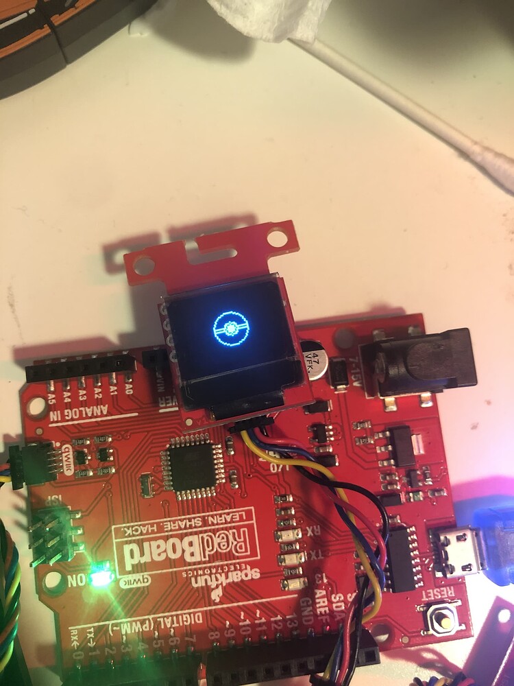 I tried making a pokeball image with my oled and it worked the first time with my code but not ...