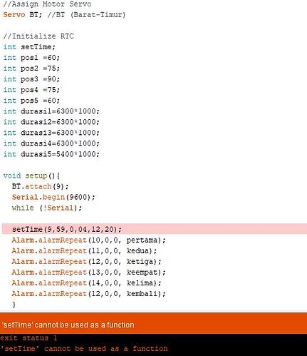 [SOLVED]Setting an alarm for servo with RTC - Programming - Arduino Forum