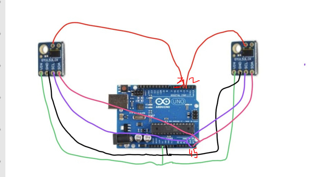 Using 2 VL53L0X ToF sensors with Arduino Uno - Sensors - Arduino Forum