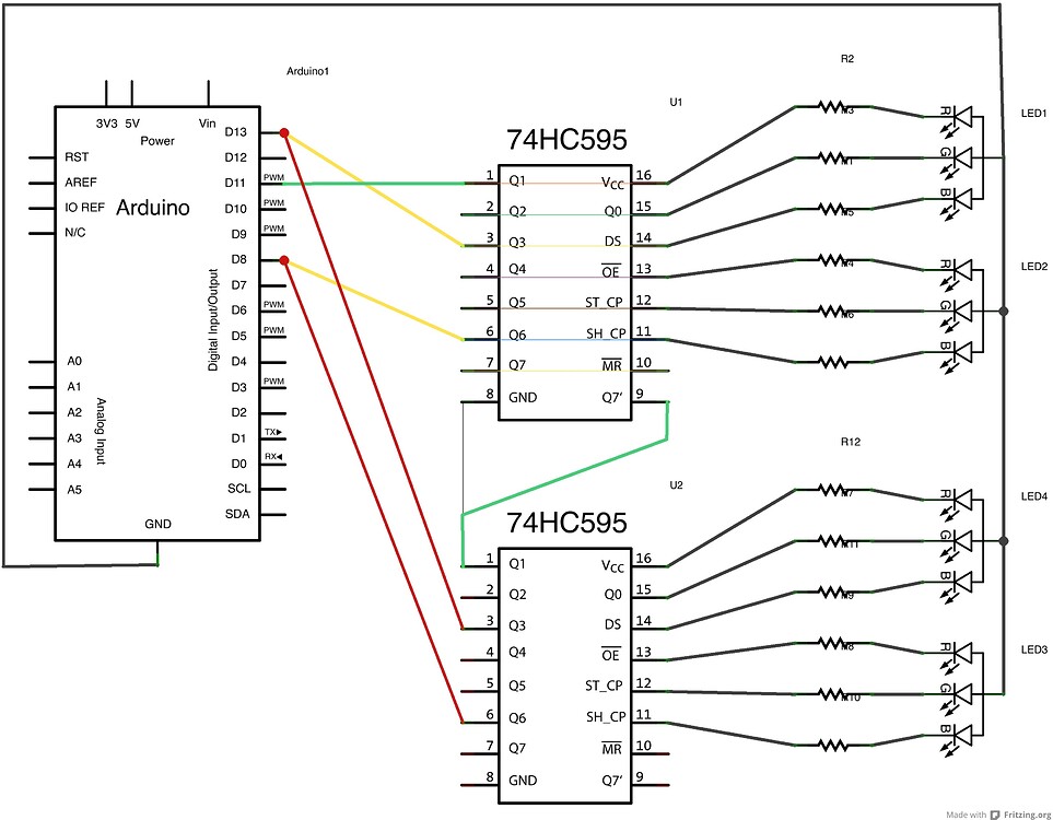 How to connect Arduino Uno to 25 rgb leds? - General Guidance - Arduino Forum