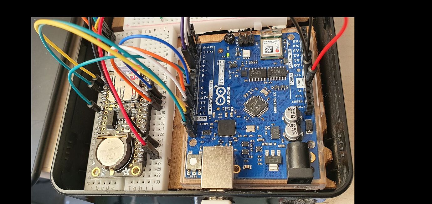 Arduino Uno WiFi Rev2 connect to Adalogger FeatherWing - RTC + SD - Storage - Arduino Forum