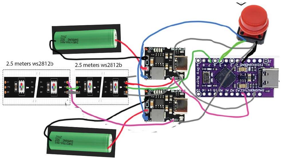 Ws2812b single power supply vs injection using 2 sources - General Electronics - Arduino Forum