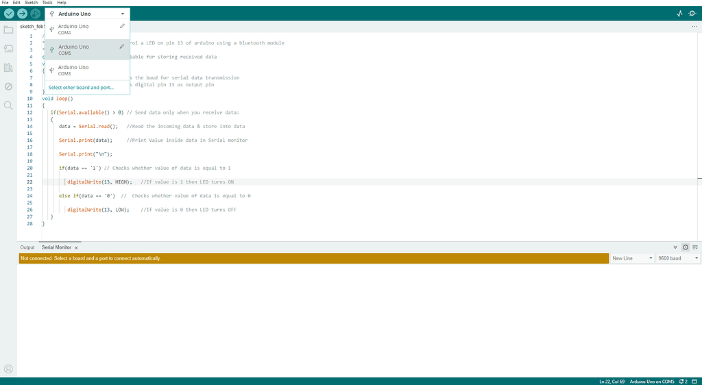 Serial Monitor is not recognising Bluetooth connection - IDE 2.x - Arduino Forum
